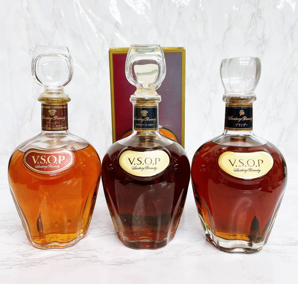 【やや傷や汚れあり】17396 未開栓 サントリー VSOP ブランデー 3本セット（40％ / 700ml×2・720ml×1）の落札情報詳細 - ヤフオク落札価格検索 オークフリー