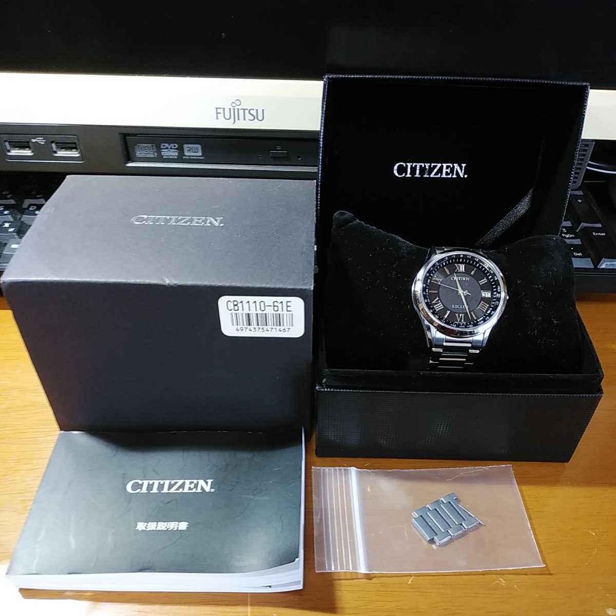 【やや傷や汚れあり】【定価11万】 CITIZEN シチズン エクシード チタン ダイレクトフライト 黒文字盤 CB1110-61E 腕時計 ソーラー電波 メンズ の落札情報詳細| ヤフオク ...