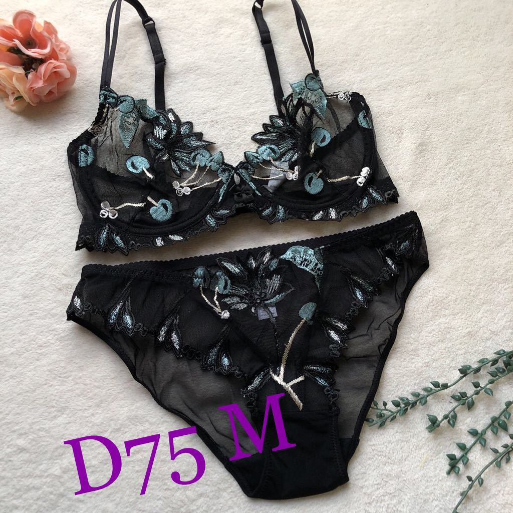 【未使用】シャルレ★ ノンレースブラジャー★ D75 ブラック★ FA142 新品★ 高級下着★ 激安★ の落札情報詳細| ヤフオク落札価格情報 オークフリー