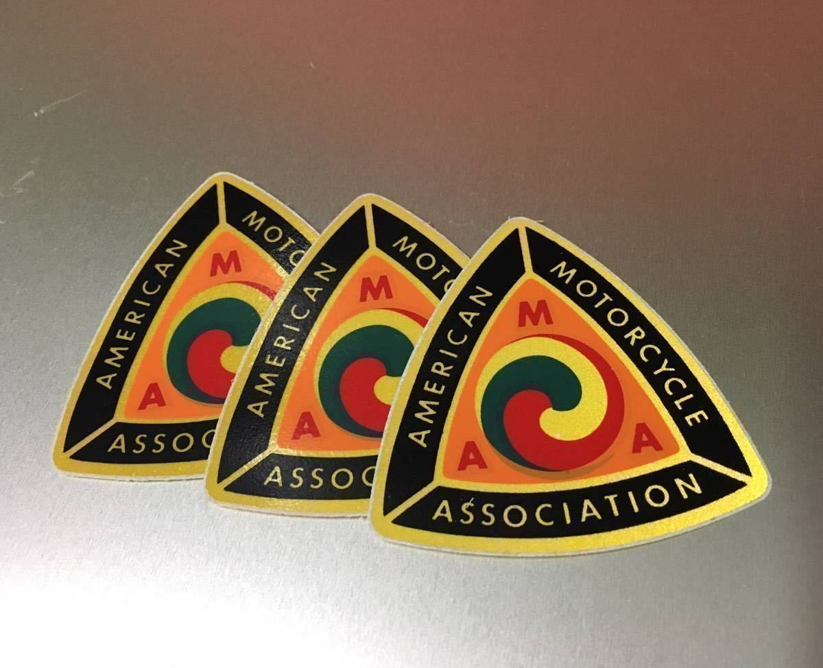 【未使用】本物！ AMA AMERICAN MOTORCYCLE ASSOCIATION 60年代 デッドストック ビンテージ ステッカー 3 ...