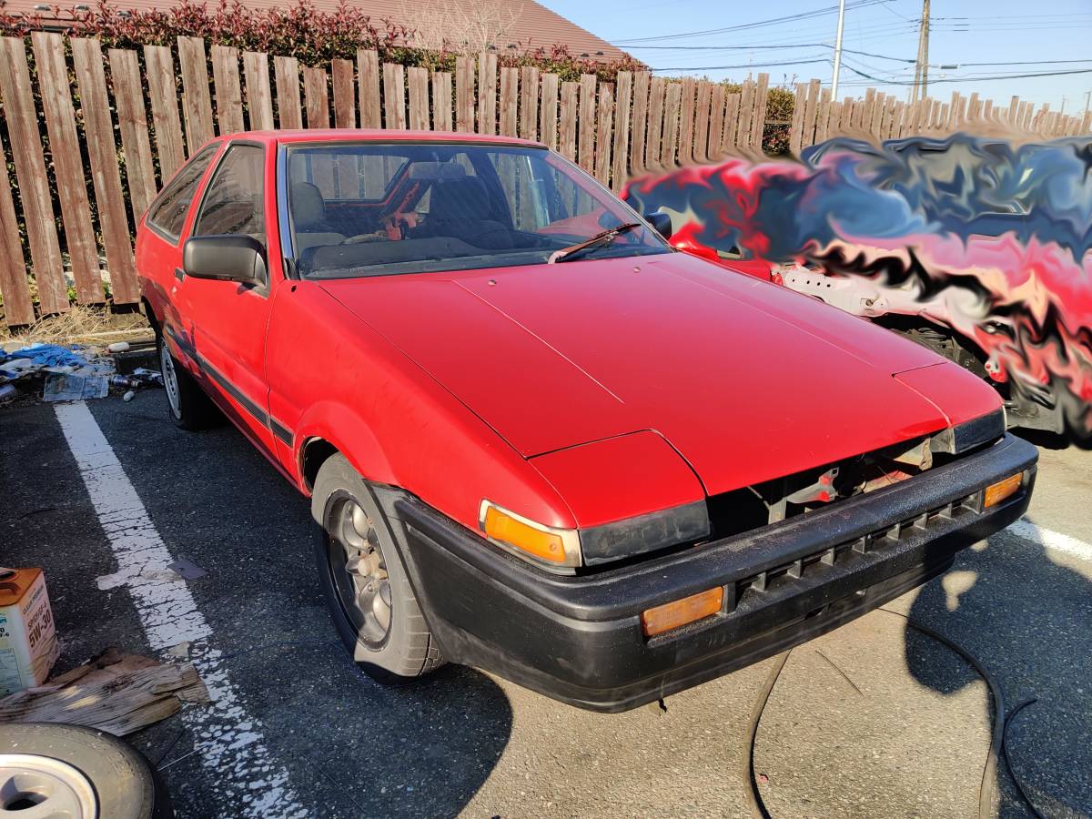 【全体的に状態が悪い】1円売切! 昭和59年 トヨタ スプリンター トレノ SR AE85 4AG 載せ替え 5MT 書類有り レストアベース ドリフトベース AE86の落札情報詳細 ...