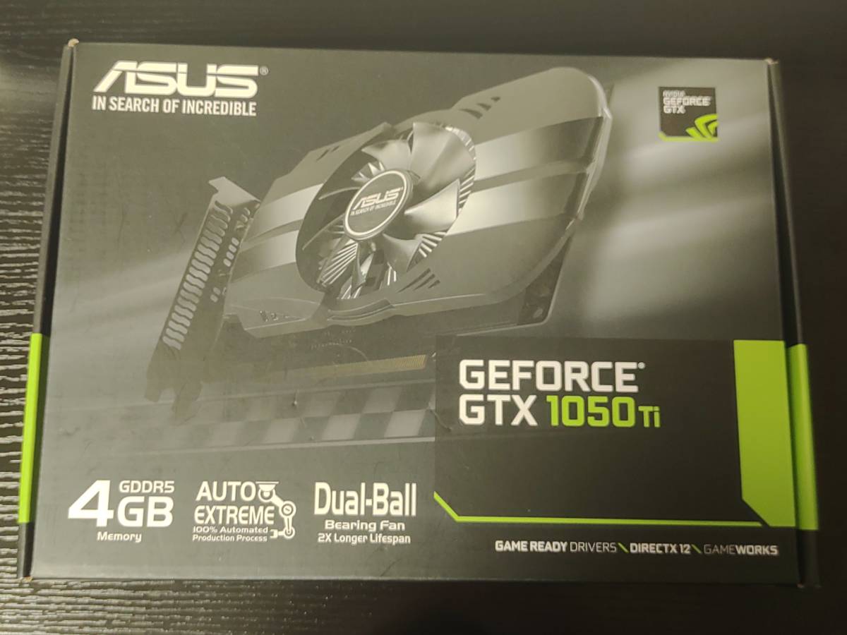 【傷や汚れあり】ASUS NVIDIA GeForce GTX1050Ti 4GB GDDR5 HDMI/DP/DVI 補助電源不要 PCI-Eグラフィックカード の落札情報詳細| ヤフオク ...