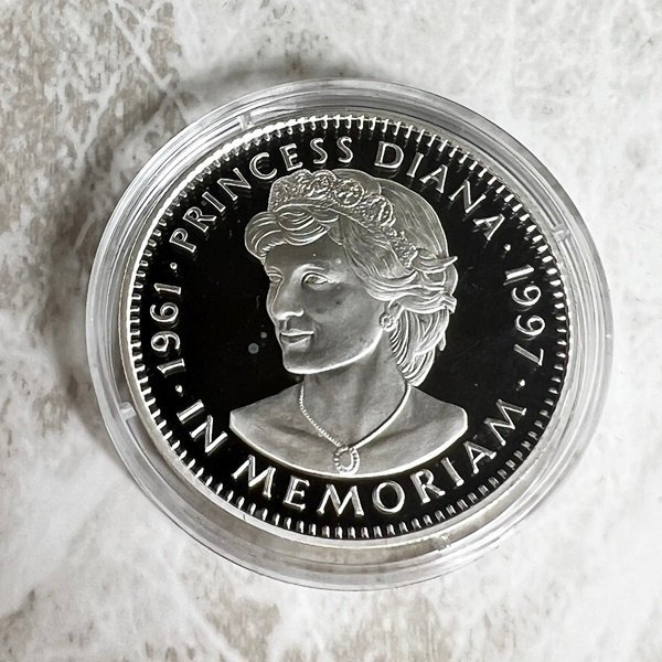 【未使用】1961-1997 PRINCESS DIANA ダイアナ妃 20ドル銀貨 リベリア共和国 フランクリンミント The ...