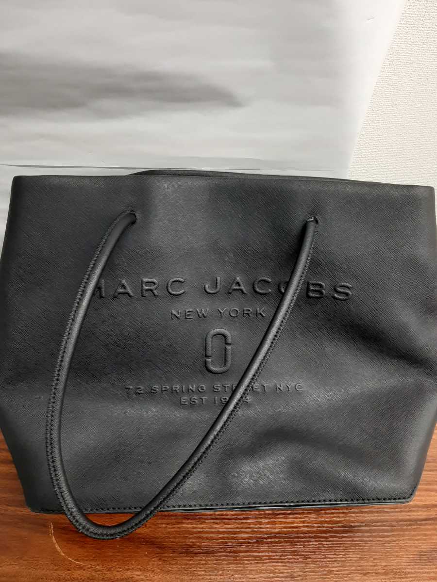 【やや傷や汚れあり】MARC JACOBS バッグ マークジェイコブス ブラック トートバッグ 72 SPRING STREET NYC ...