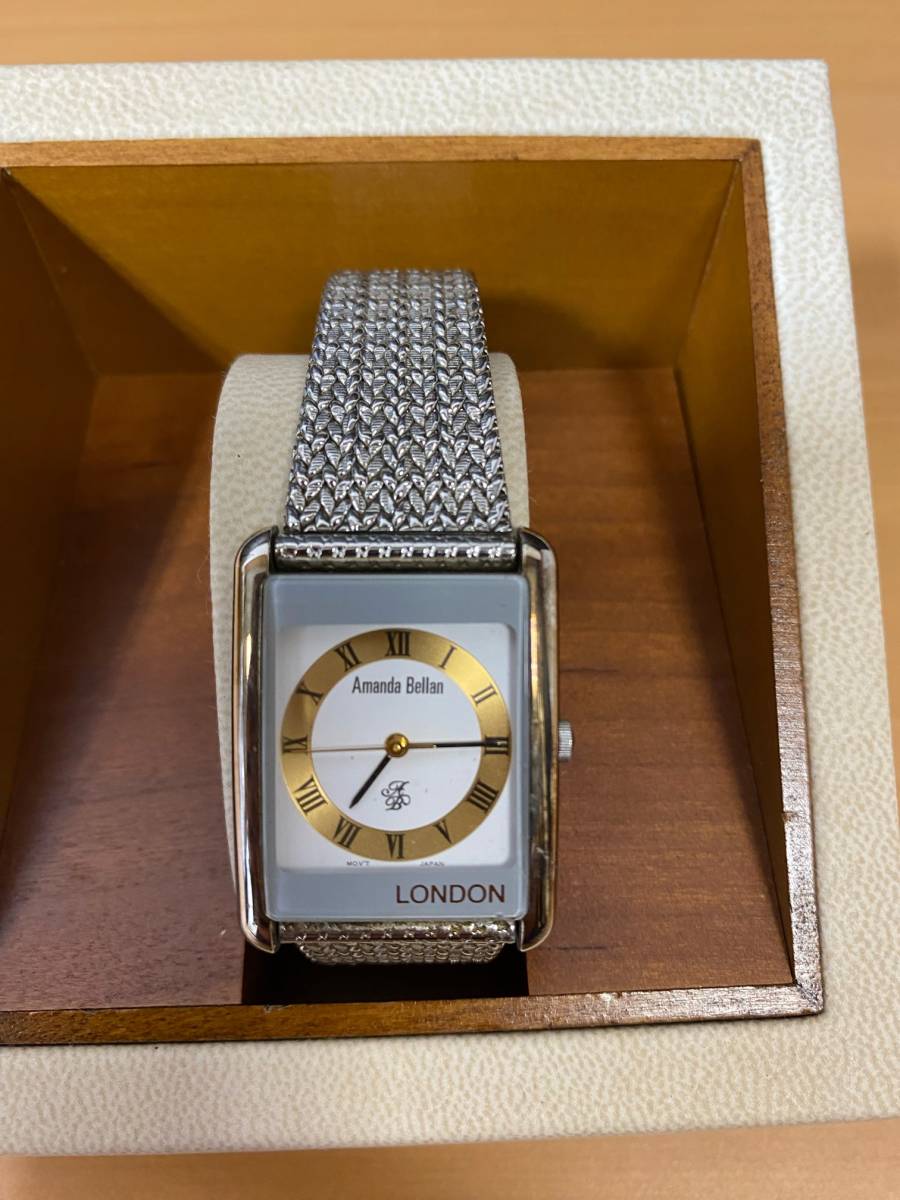 【目立った傷や汚れなし】極美品 アマンダベラン Amanda Bellan 腕時計 AB-106L レディース クォーツ ケース付き 動作品 ...