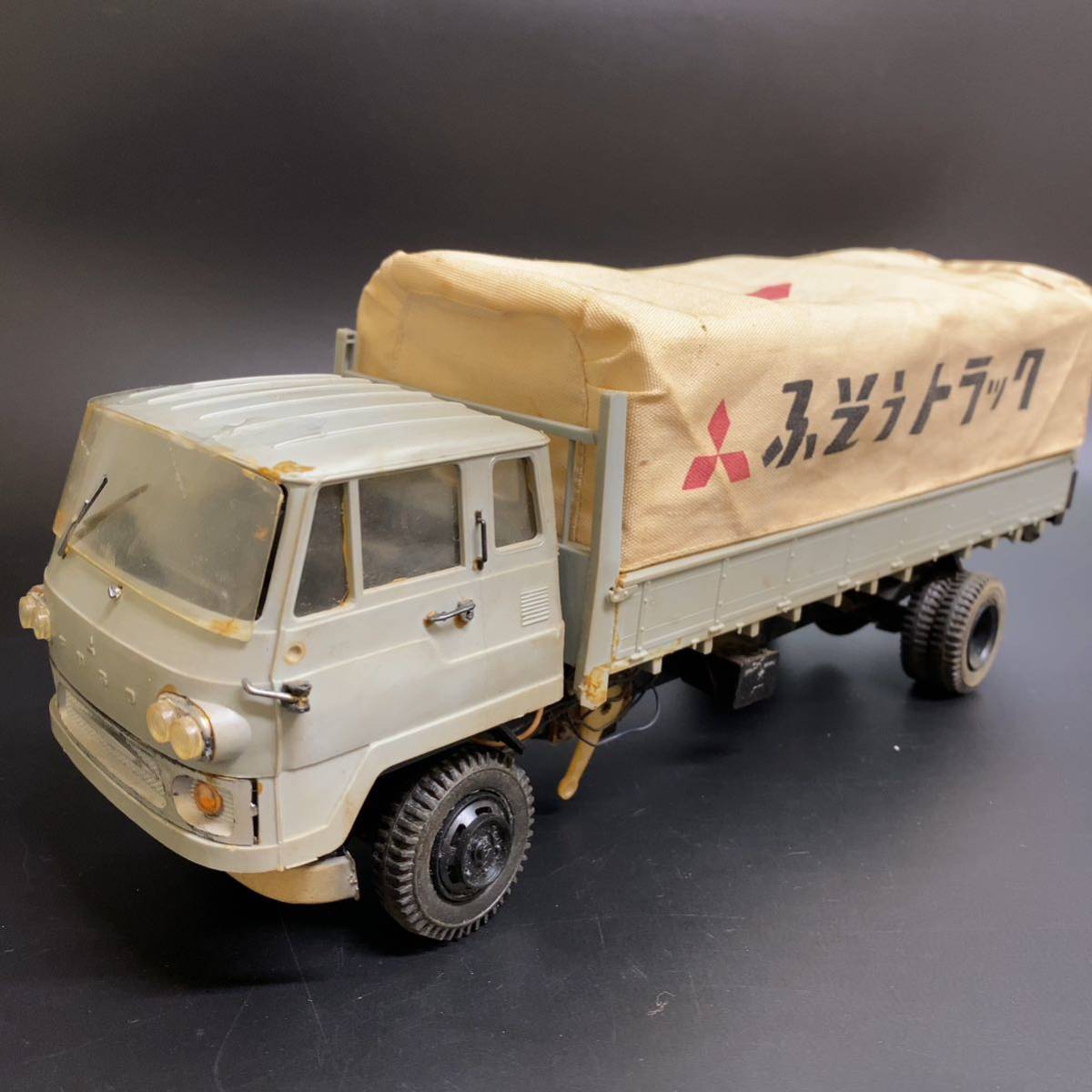 【新品】【未組立品】 FUSO T656 三菱 ふそう T656 アルミバン ODK オダカ プラモデル 1/20 モーター付きトラック 当時 ...