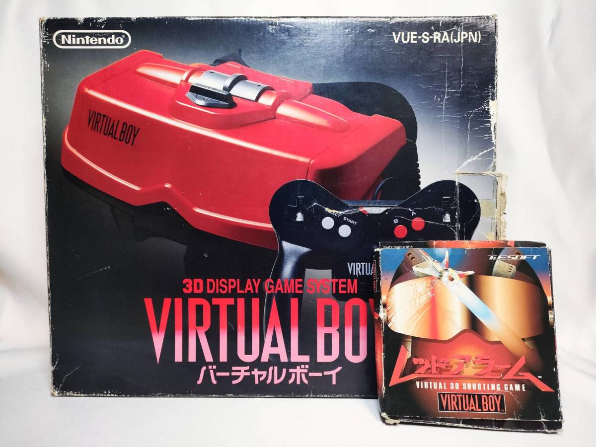 【目立った傷や汚れなし】1円～☆【Nintendo VIRTUAL BOY＋ソフト】動作確認済み/レッドアラーム/バーチャルボーイ/シューティング/3D/本体/電池ボックス/任天堂☆の落札情報 ...