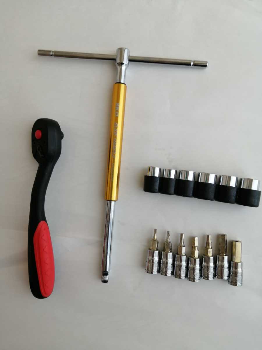 【やや傷や汚れあり】SK11 T型スライドソケットハンドル ソケットセット ダコス ラチェットハンドル 差込角6.35mmの落札情報詳細 - ヤフオク落札価格検索 オークフリー