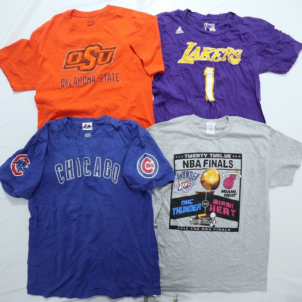 【やや傷や汚れあり】 プロチーム Tシャツ MIX set アディダス レイカーズ 他 (メンズM/L) 15枚セット まとめ売り 古着卸 1 ...