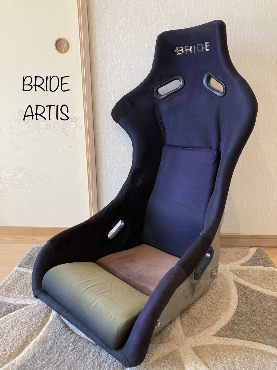 【やや傷や汚れあり】【即決送料無料】② BRIDE ARTISⅡ 赤 状態良好品 ステー固定用ボルト付き ブリッド アーティス2 フルバケット ...