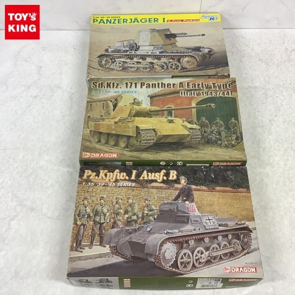 【全体的に状態が悪い】1円〜 ドラゴン 1/35 PANZERJAGER I 4.7cm Pak t、Pz.Kpfw.I Ausf.B 他の ...