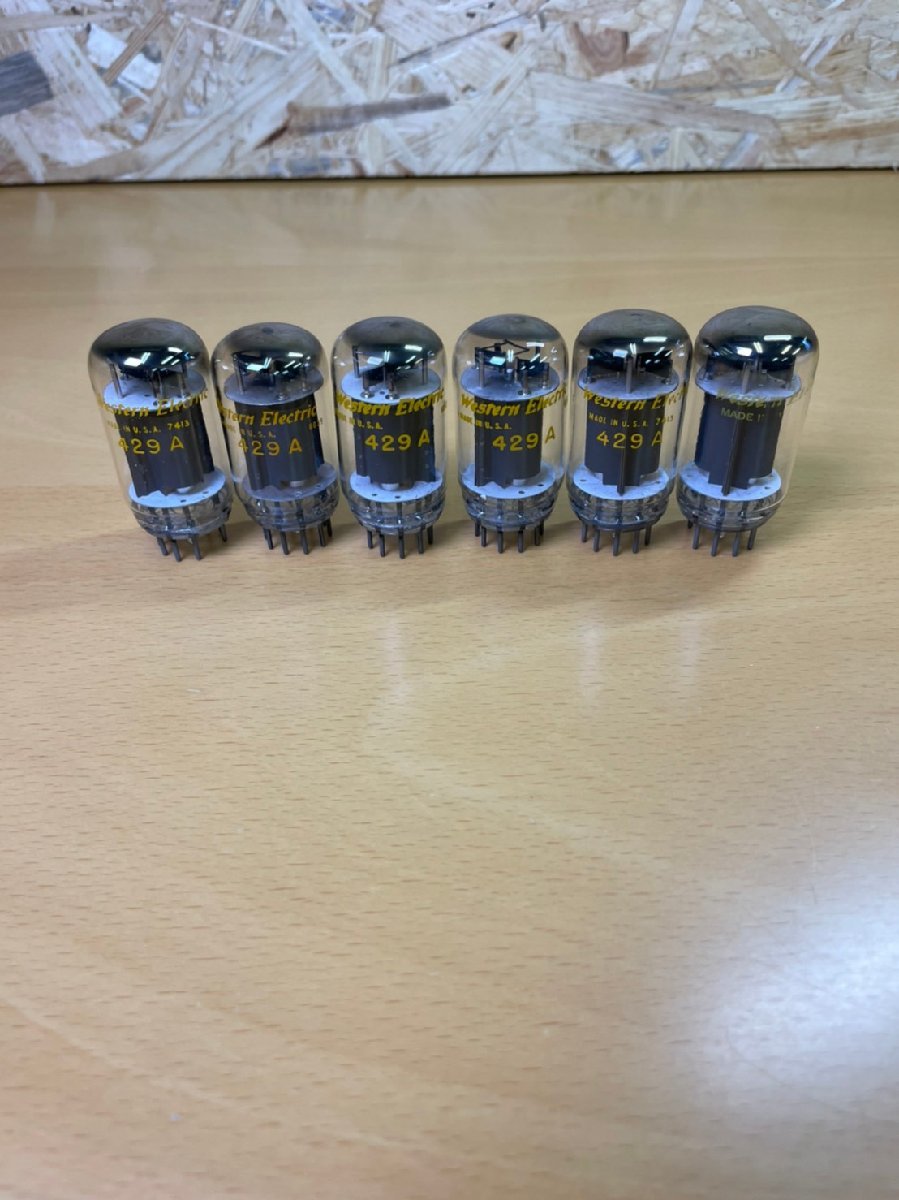 【やや傷や汚れあり】[JM][S081860] Western Electric ウェスタンエレクトリック 429A 真空管 6本セット 中古 ...
