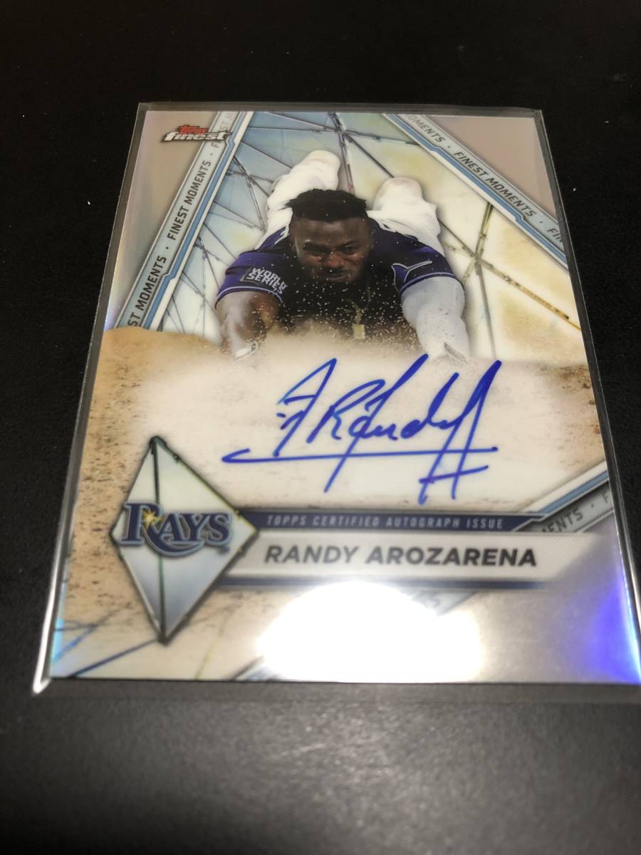 【目立った傷や汚れなし】topps finest 2022 auto card randy arozarena refractor 直書き ...