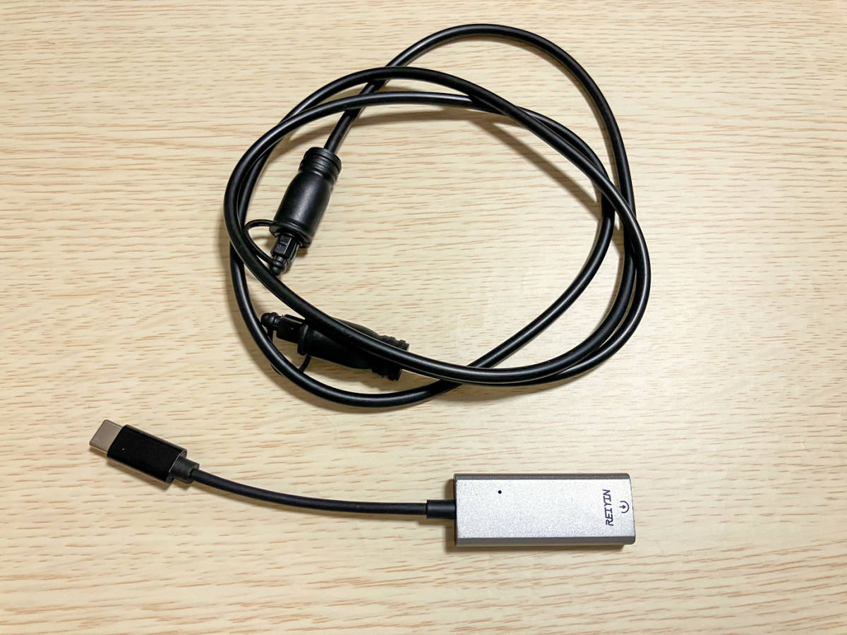 【目立った傷や汚れなし】REIYIN DA-03 Type-C DAC 光デジタル＆アナログ出力対応 192khz 24bitハイレゾ + 光 ...