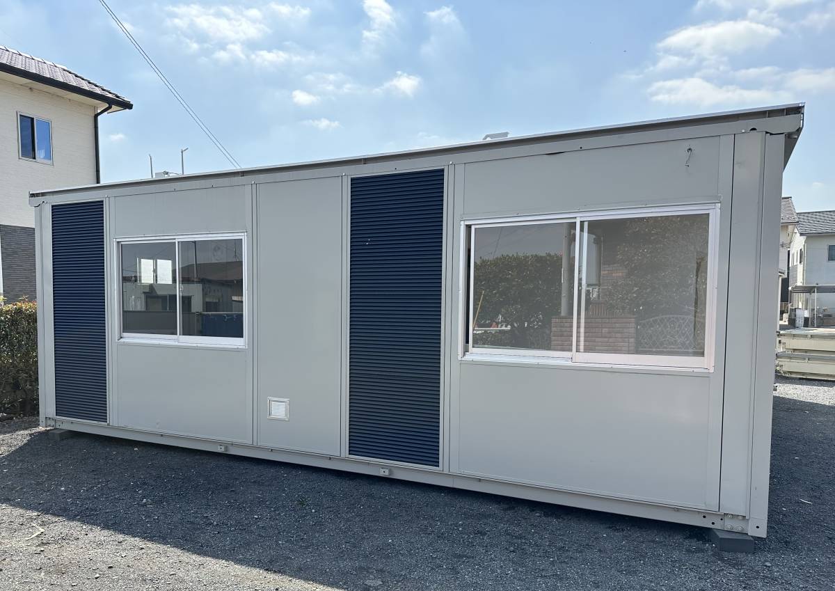 【やや傷や汚れあり】三協フロンテア CT-72J ユニットハウス 2連棟 内装間仕切り エアコン2台 プレハブ 事務所 倉庫 休憩所 床断熱材 トイレ付き の落札情報詳細 - ヤフオク落札価格 ...