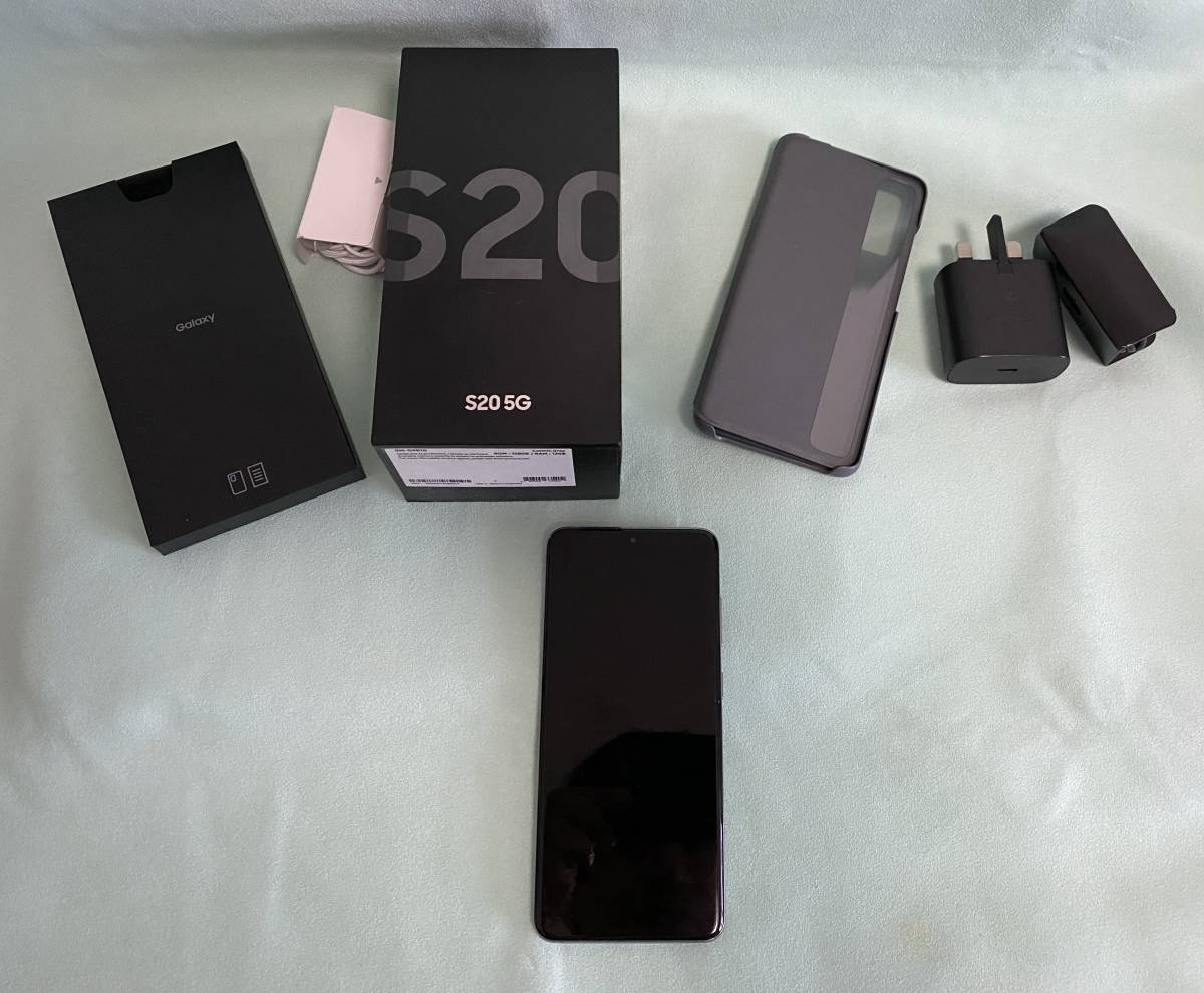 【目立った傷や汚れなし】Samsung Galaxy S20 5G (グレー) SM-G9810 香港版 純正ケース付きの落札情報詳細 ...