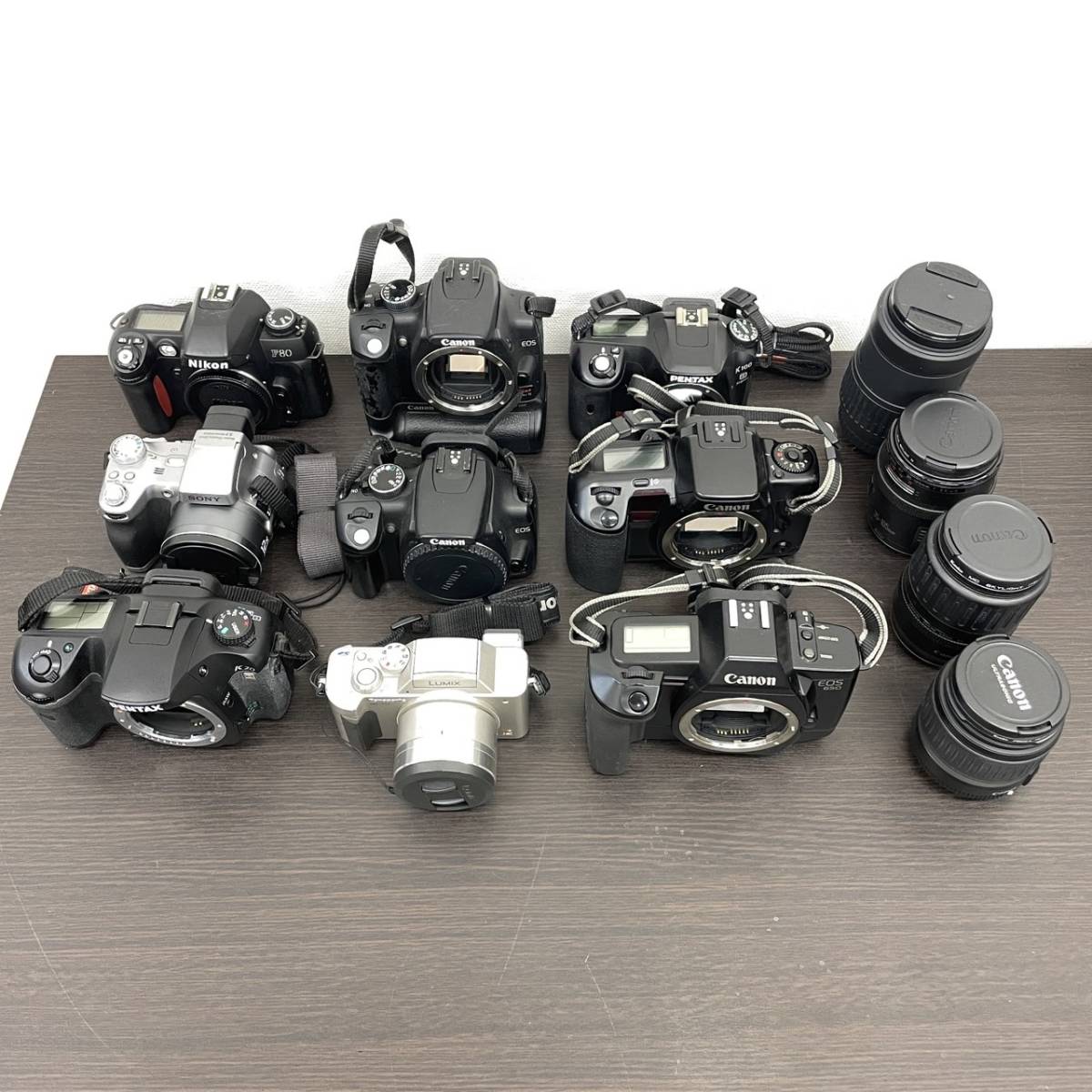 【傷や汚れあり】送料880円～ ジャンク まとめ カメラ レンズ SONY Canon PENTAX Nikon Panasonic EOS ...