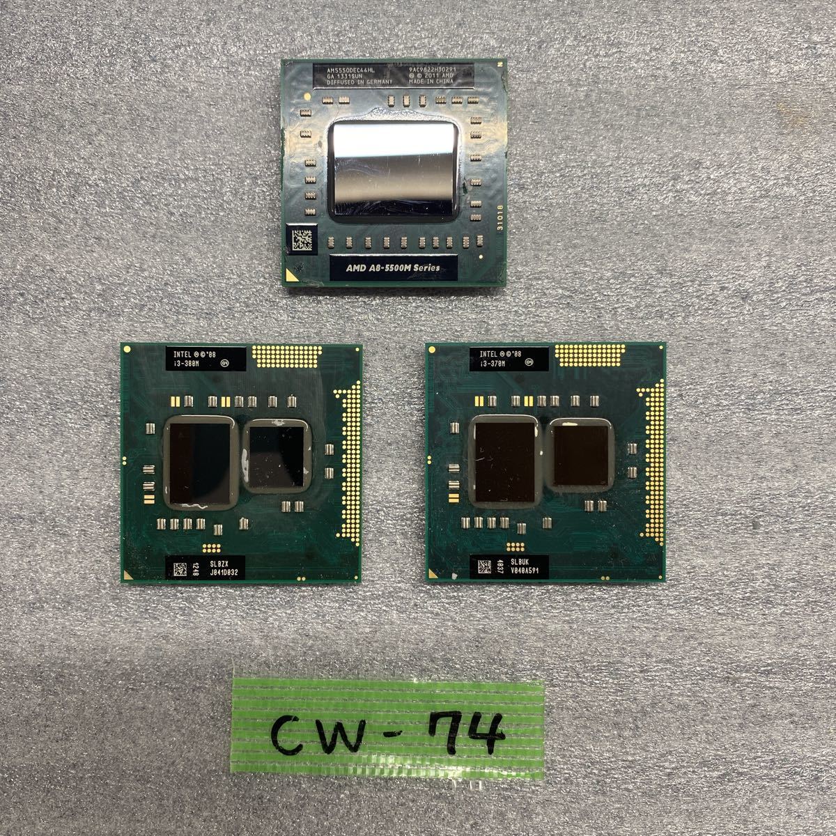 【傷や汚れあり】CW-74 激安 CPU Intel Core i3 380M / 370M / AMD A8-5500M / 3点セット まとめ売り 動作品 同梱不可の落札情報詳細 ...