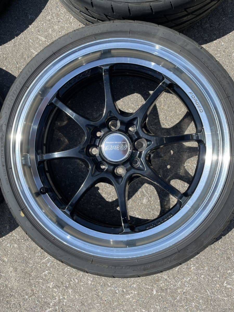 【やや傷や汚れあり】RAYS VOLK RACING CE28 KCR 6j 42 16インチ BRIDGESTONE POTENZA 165/45R16 軽量 鍛造 HA36S アルト ...