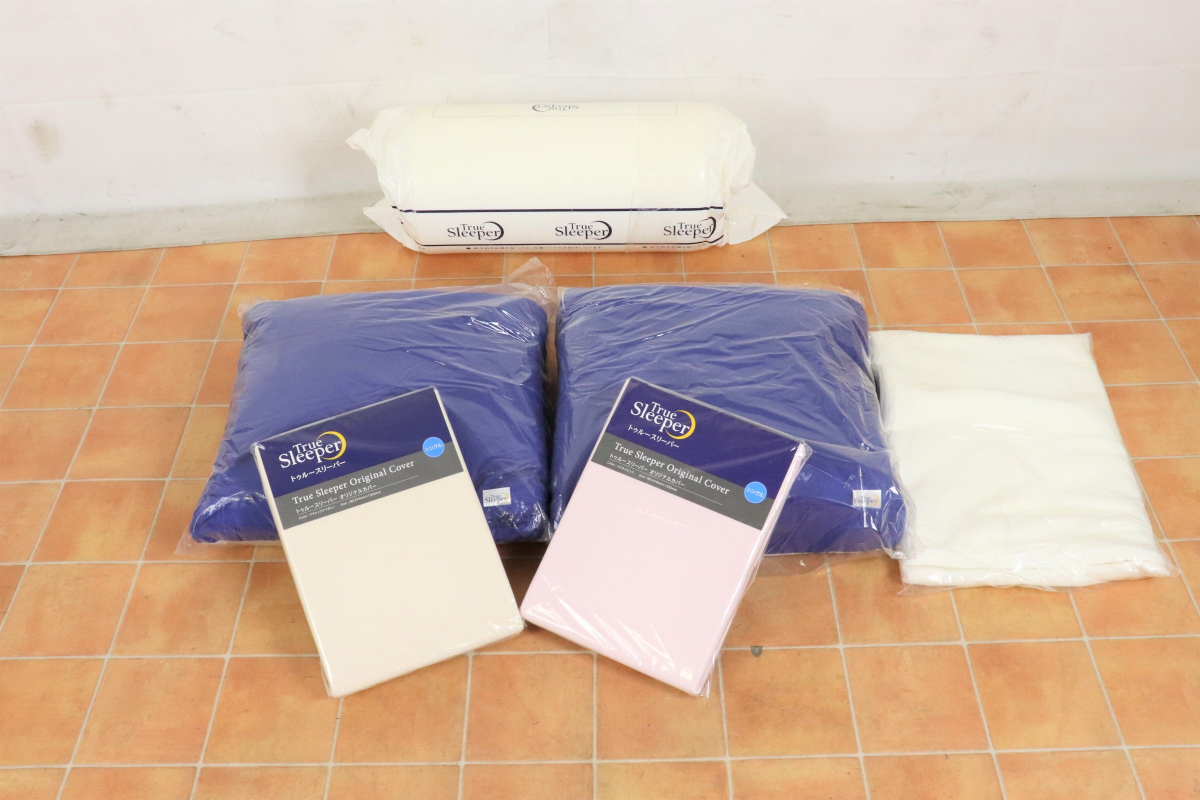 【目立った傷や汚れなし】true Sleeper トゥルースリーパー まとめ プレミアケア シングル 低反発座布団 インナーカバー オリジナルカバー シングル 寝具 020jgmo75の落札 