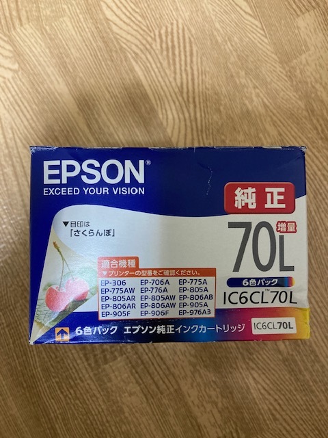 【未使用】新品未開封品 EPSON エプソン純正インクカートリッジ IC6CL70L 6色セット （増量タイプ）エプソン70Lの落札情報詳細 - ヤフオク落札価格検索 オークフリー