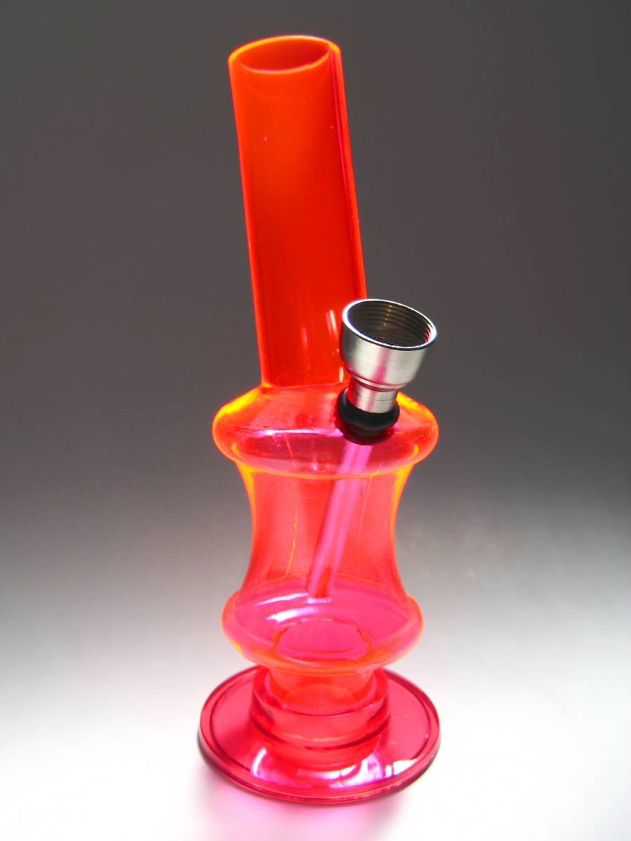 【未使用】 SALE アクリルボング水パイプ【コンパクト/赤】WATER PIPE喫煙具WEEDちびボングTHCカンナビスカップBURST ...
