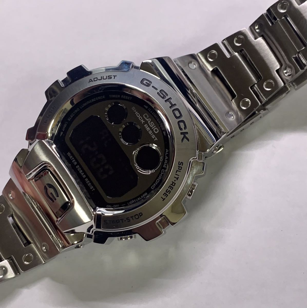 【未使用】G-SHOCK Gショック ジーショック CASIO カシオ デジタル 腕時計 gm6900-1dr ステンレスフルメタルカスタム ...
