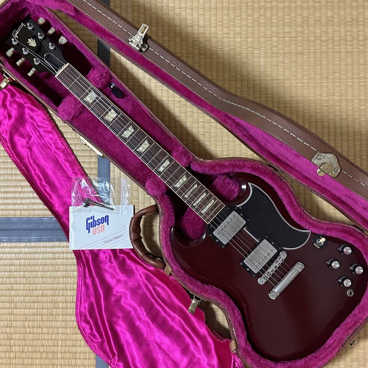 【やや傷や汚れあり】Gibson SG Standard 62 Reissue USA製 1992年 スモールピックガード 57 Classic エレキギター Gibsonハードケース 付属品 ...