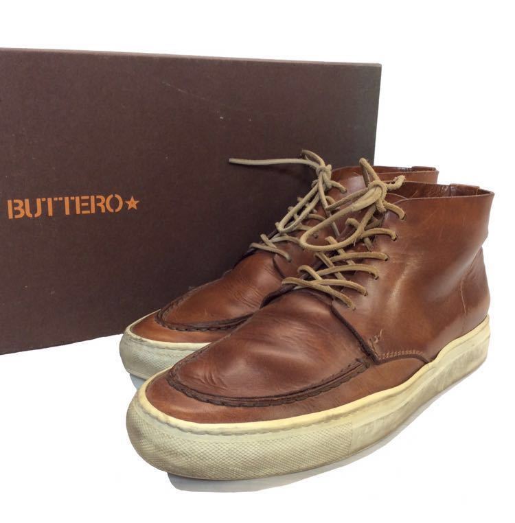 【やや傷や汚れあり】BUTTERO ブッテロ レザー チャッカブーツ シューズ ブラウン ITALY製 メンズ 42の落札情報詳細 ...