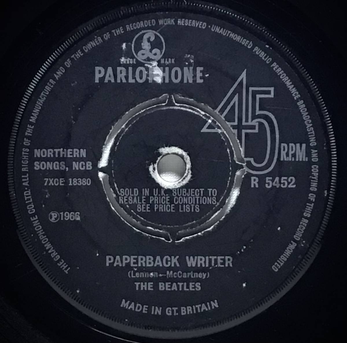 【やや傷や汚れあり】THE BEATLES/RAIN/PAPERBACK WRITER/UK盤(EP)/RP5452の落札情報詳細 ...