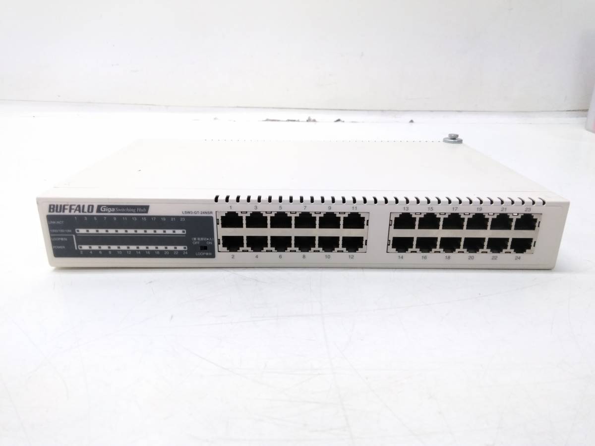 【目立った傷や汚れなし】R BUFFALO/バッファロー 24ポート ギガビット スイッチング・ハブ/Giga HUB LSW3-GT ...