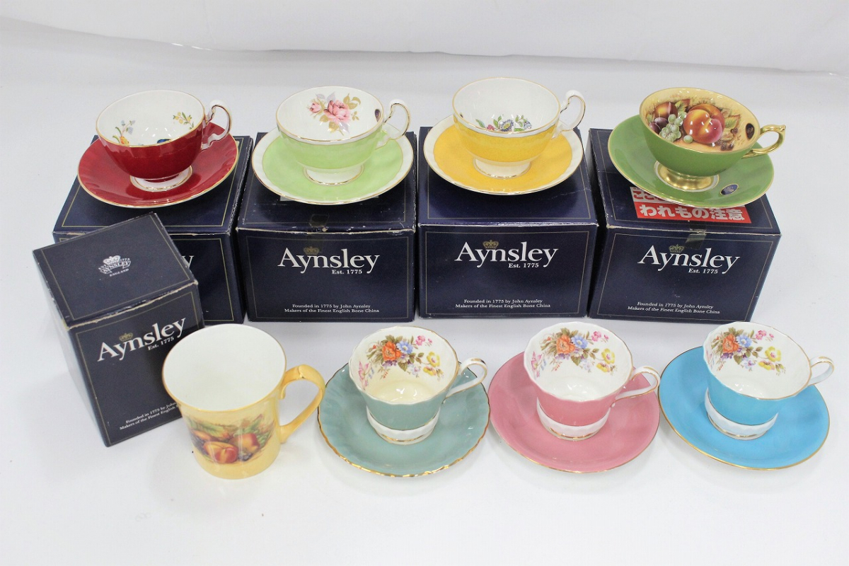 【AYNSLEY】エインズレイ カップ＆ソーサー 3客セットの落札情報詳細 - ヤフオク落札価格検索 オークフリー