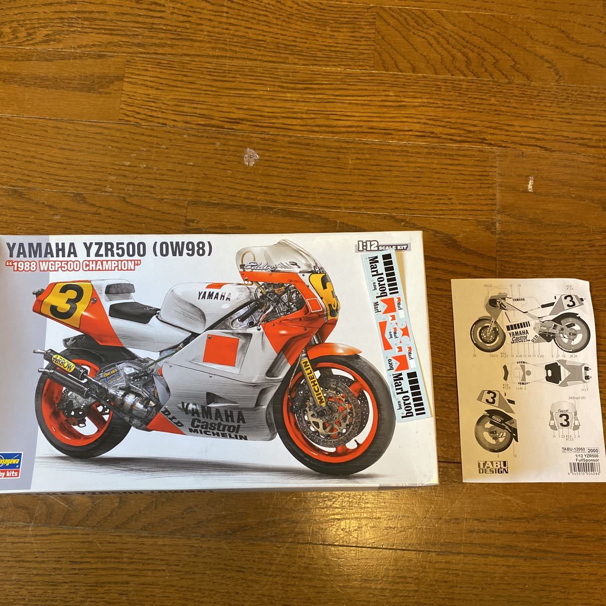 【未使用】ハセガワ ヤマハ YZR500 （0W98） “1988 WGP500チャンピオン （1/12スケール BK3）＋マルボロD付き 未組立の落札情報詳細 - Yahoo!オークション ...