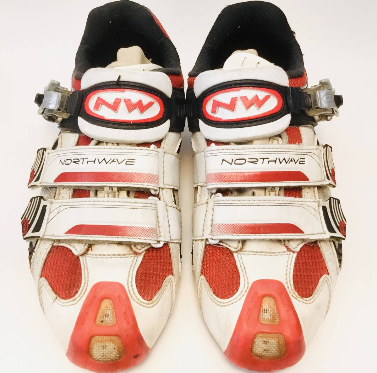【傷や汚れあり】NORTHWAVE ノースウェーブ AERLITE エアライト S.B.S ステップバイステップ WHITE−RED EU41 ...