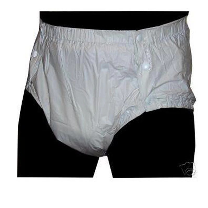 【未使用】大人用おむつ ホワイト XXL 1PCS 大人用 プラスチック パンツ オムツ 大人の布おむつカバー PVC ショーツ 男性 女性 ...