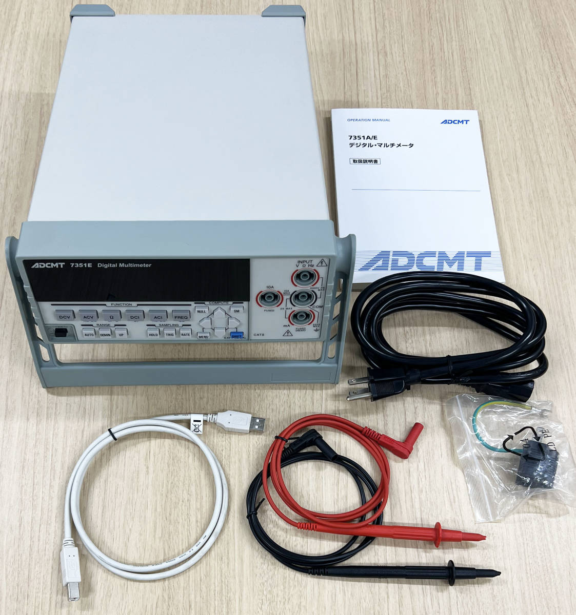 【目立った傷や汚れなし】ADCMT 7351E +オプション03 Digital Multimeter USB、RS232、外部入出力 ...