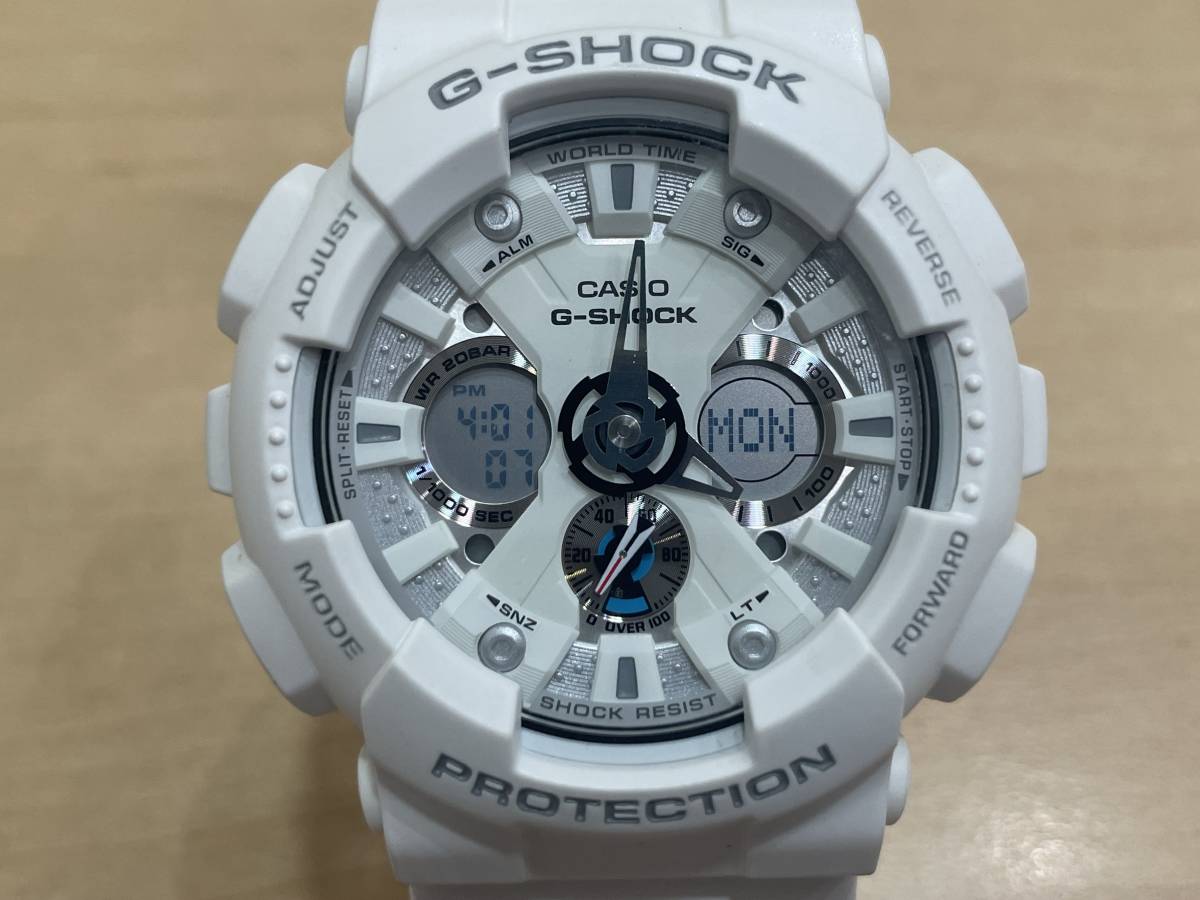【やや傷や汚れあり】【20228】稼働品 カシオ G-SHOCK GA-120A ホワイト CASIOの落札情報詳細 - Yahoo!オークション落札価格検索 オークフリー
