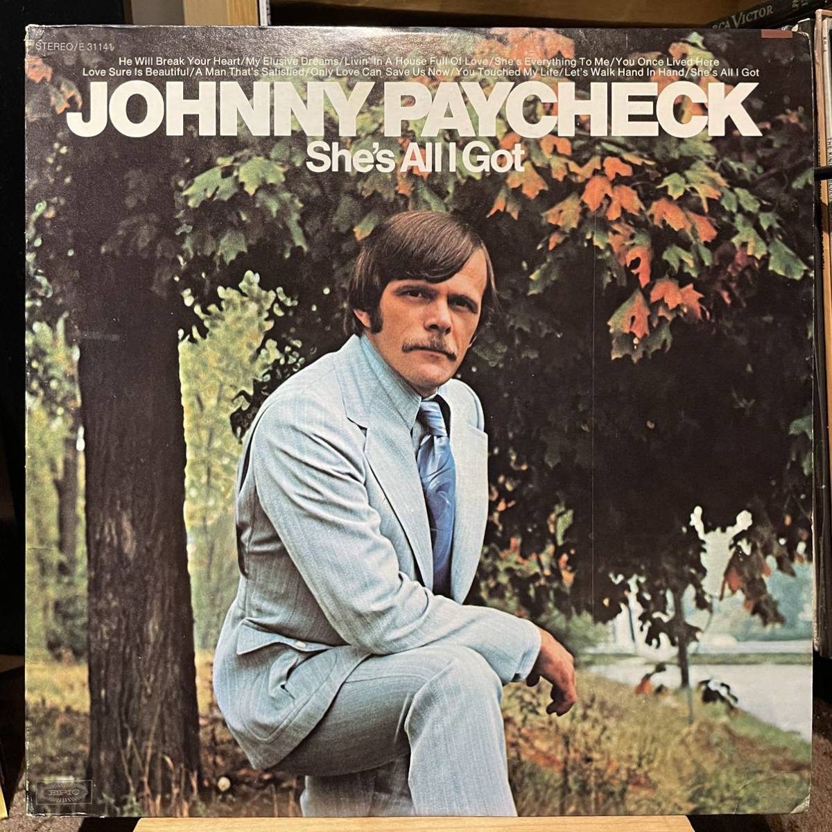 【やや傷や汚れあり】【US盤Org.】Johnny Paycheck She's All I Got (1971) Epic E31141の ...