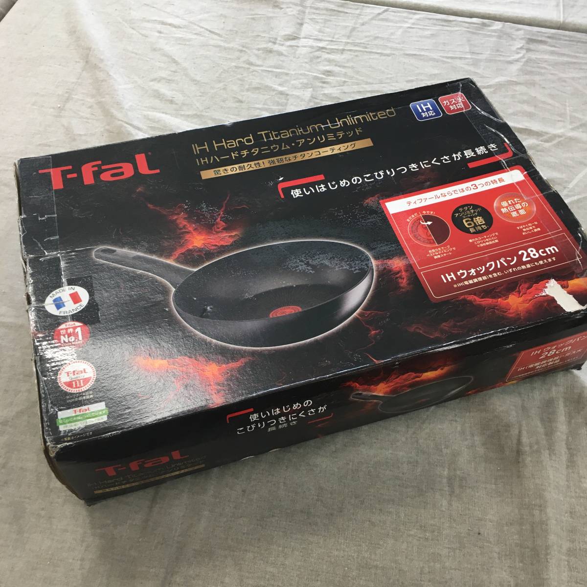 【未使用】未使用 訳あり ティファール 炒め鍋 28cm 深型 IH ガス火対応 「IHハードチタニウム・アンリミテッド ウォックパン」ブラック G26519の落札情報詳細 - ヤフオク落札 ...