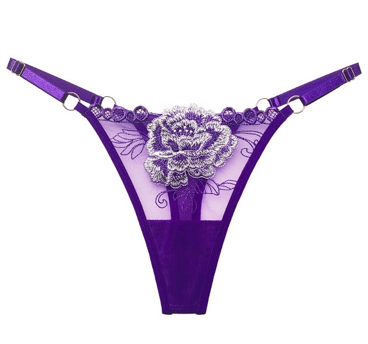 【未使用】R013 シースルー セクシー Tバック ショーツ 花柄 刺繍 紐パン メッシュ レディース ランジェリー パンツ パンティー 下着 誘惑 パープルの落札情報詳細 - Yahoo ...