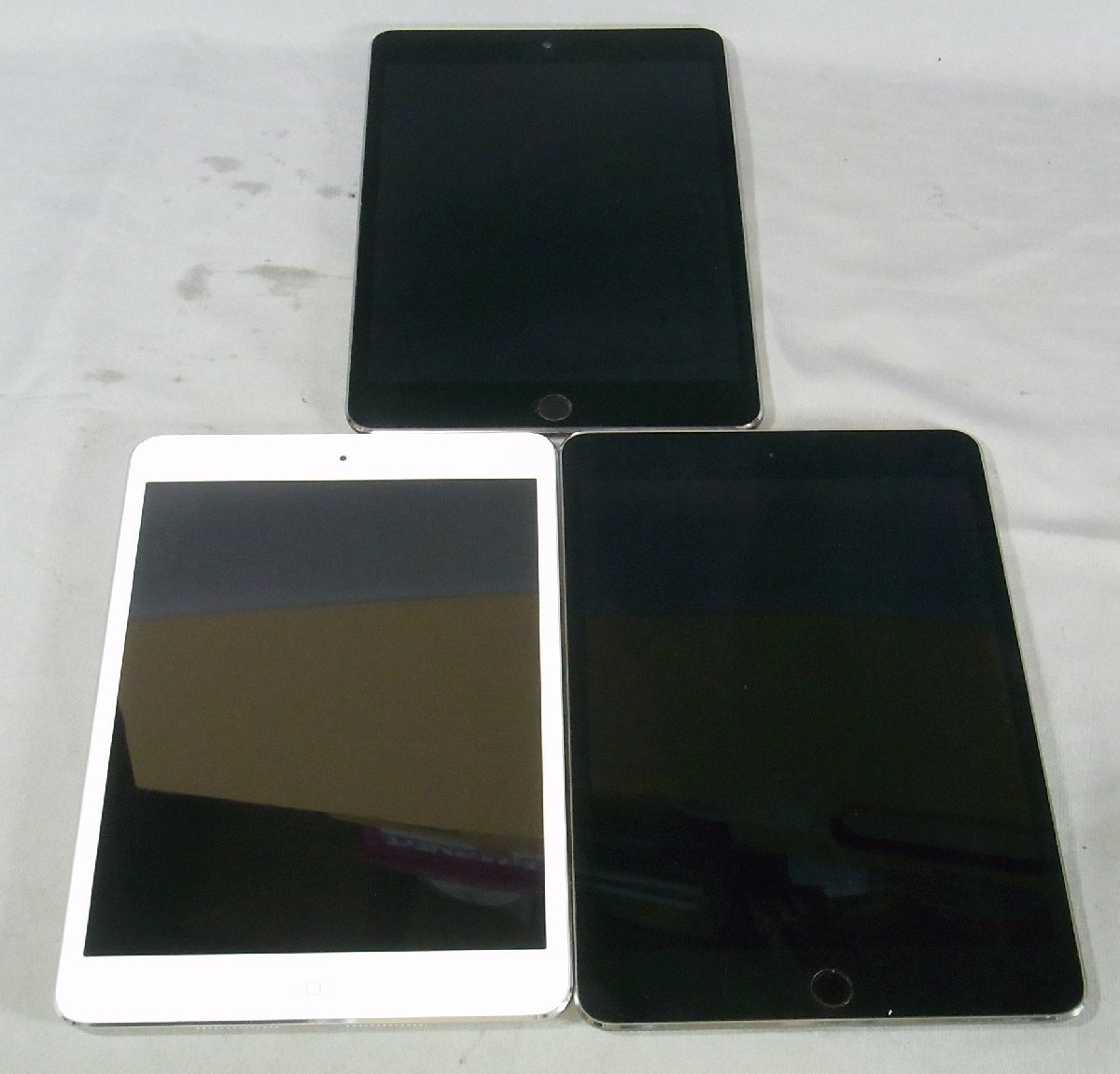 【傷や汚れあり】B35666 O-06109 Apple iPad mini4 MK9N2J/A / FNY12J/A / iPad mini2 FE280J/A 計3台セット ジャンクの落札 ...