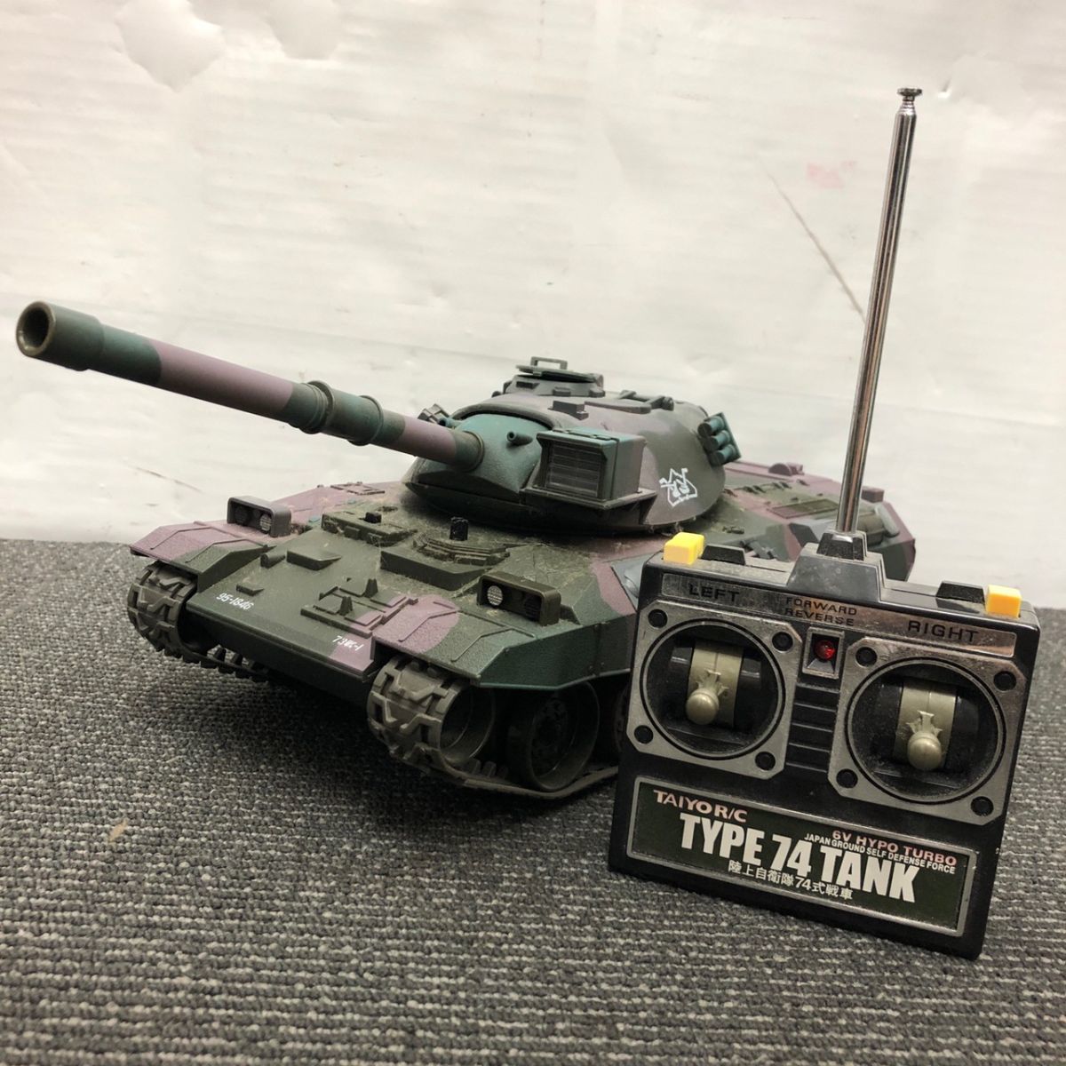 【傷や汚れあり】Q528-O18-1622 TAIYO タイヨー R/C 陸上自衛隊 74式戦車 TYPE-74 TANK ラジコン JAPAN GROUND SELF DEFENSE ...