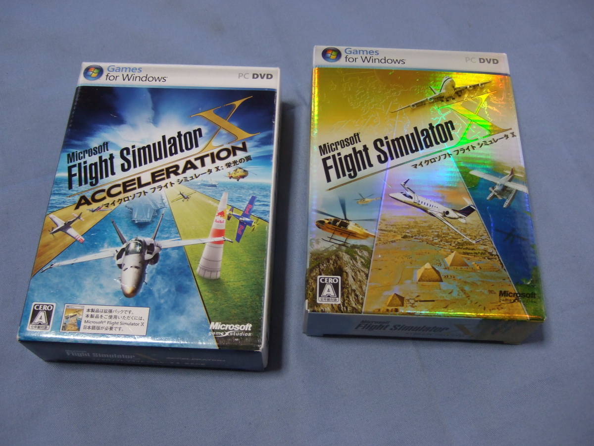 【やや傷や汚れあり】☆ マイクロソフト フライトシュミレーター Flight Simulator X Windows PCゲームソフト DVD ...