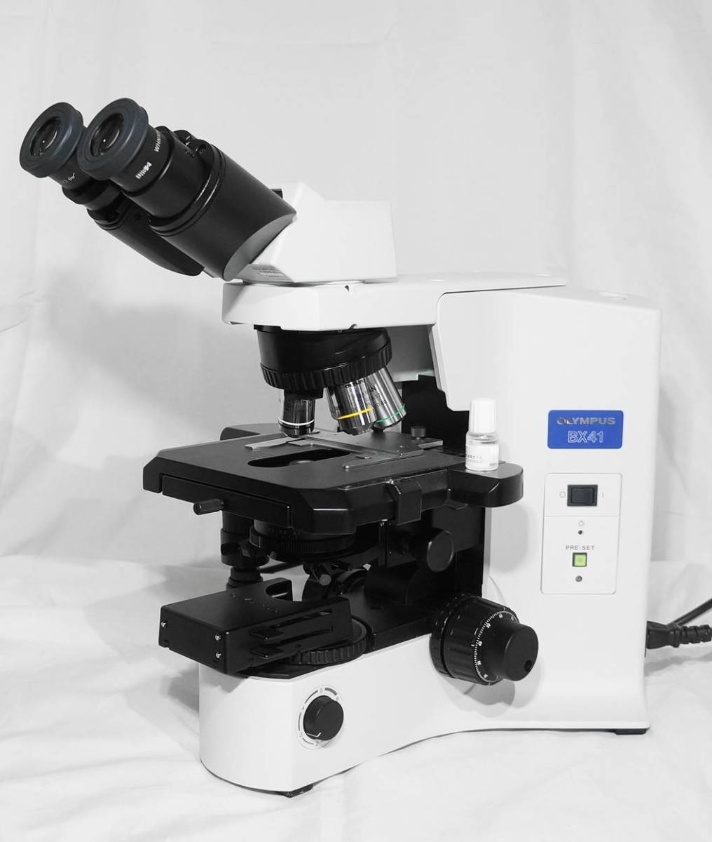 【未使用に近い】オリンパス BX41 最高級顕微鏡 ほぼ未使用で程度極上です 高性能対物レンズ 4本付属 取説付き 領収書発行いたします の ...