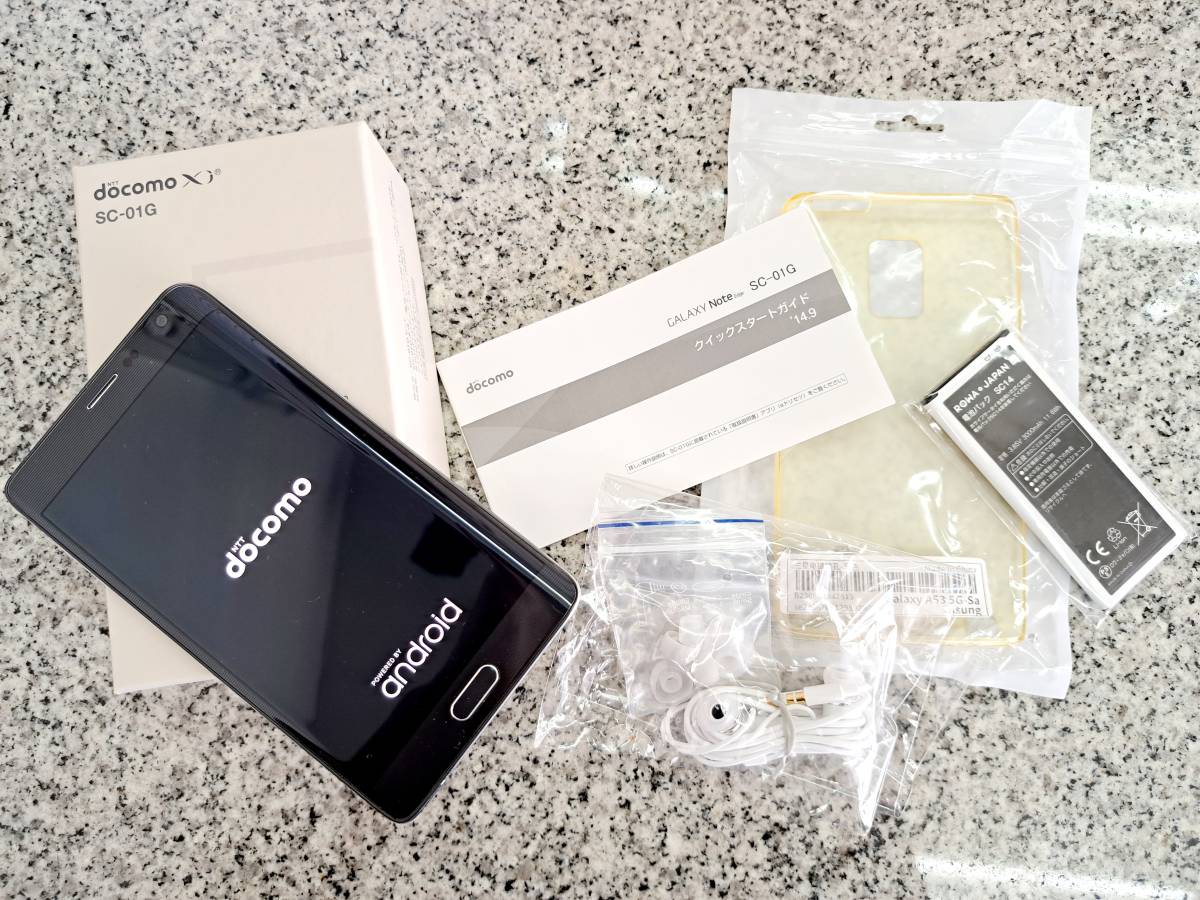 【やや傷や汚れあり】docomo スマートフォン GALAXY Note Edge SC-01G 32GB タッチペン付き ブラック ワンセル ...