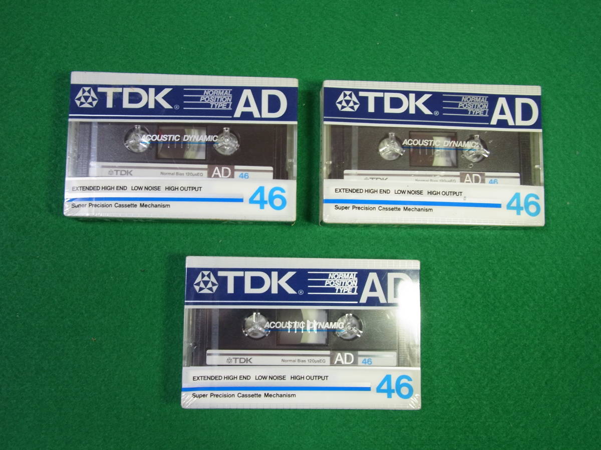 【未使用】 TDK AD-46 カセットテープ ノーマルポジション 未開封 3本組の落札情報詳細 - ヤフオク落札価格検索 オークフリー
