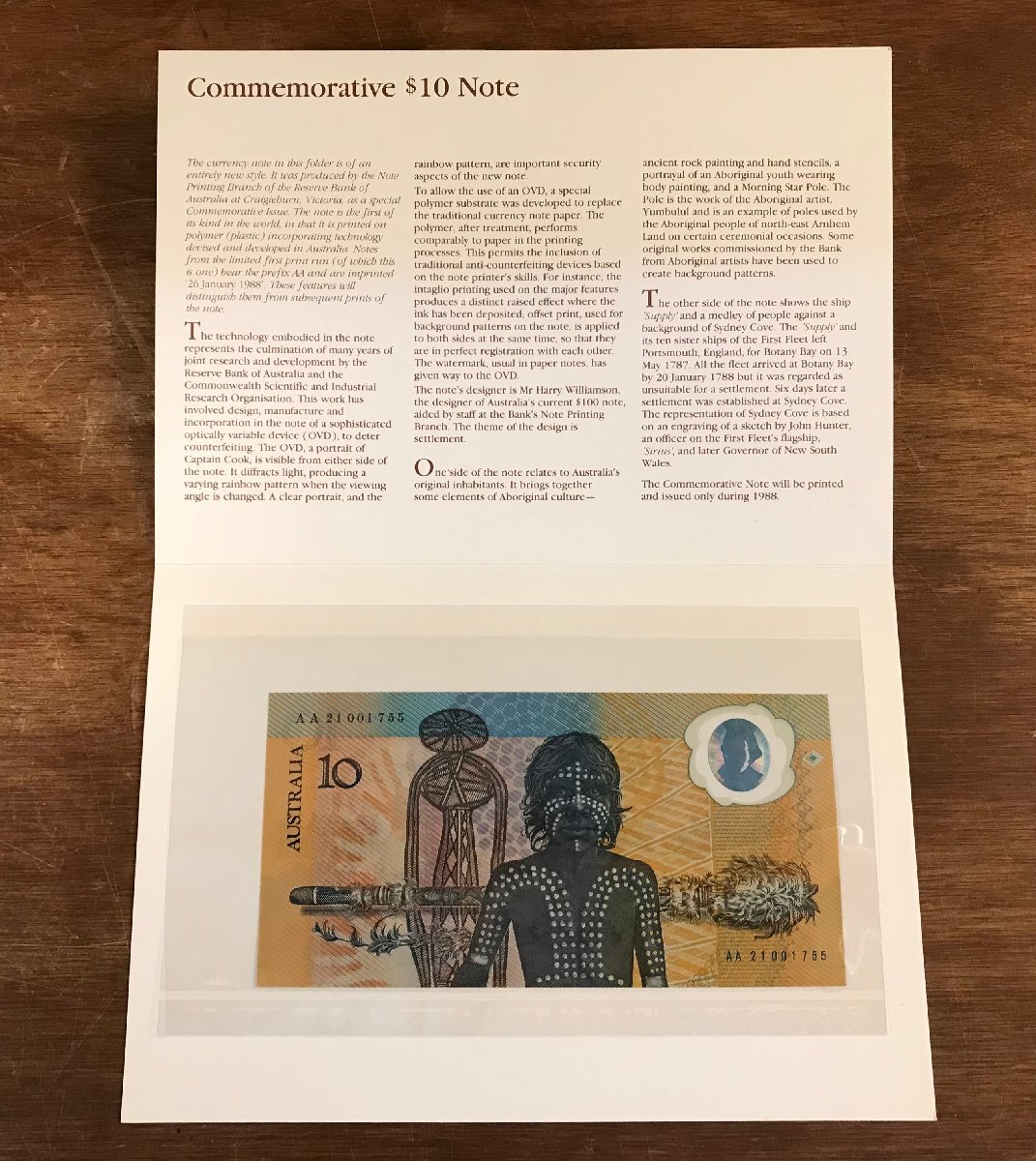 【傷や汚れあり】LL-6237 送料込 Commemorative $10 Note オーストラリアドル 記念品 紙幣 海外 レトロ /くYU ...
