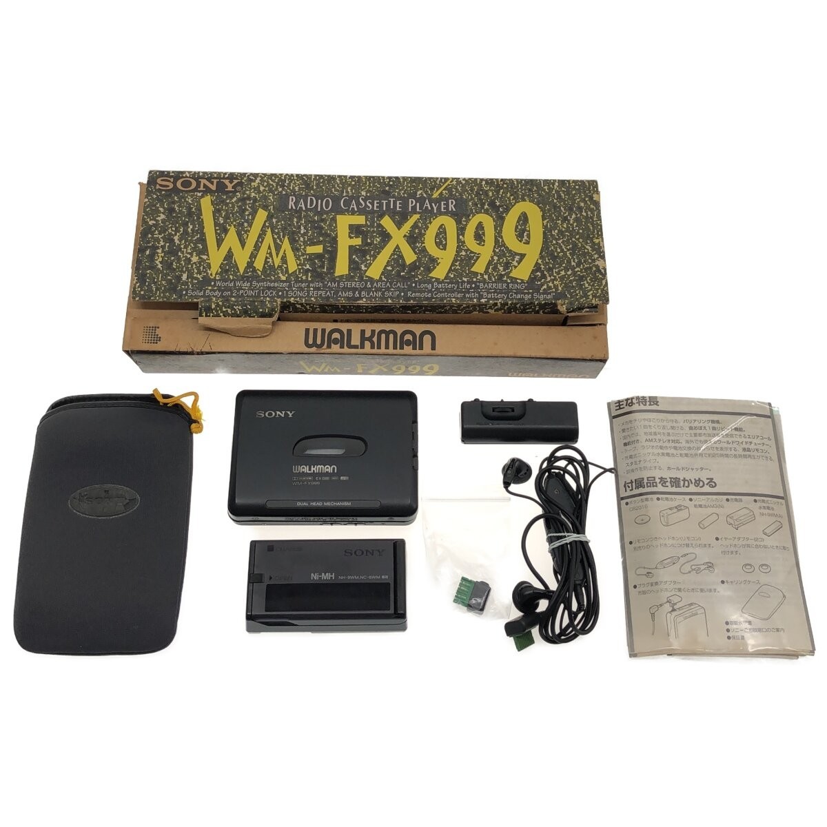 【目立った傷や汚れなし】【通電OK 美品】SONY WALKMAN WM-FX999 ソニー ウォークマン カセットプレーヤー ブラック 再生 ...