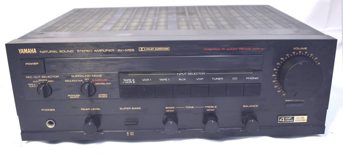 【やや傷や汚れあり】 YAMAHA NATURAL SOUND STEREO AMPLIFIER（AV-M99)中古良品、初期保証有り の落札情報詳細 - Yahoo!オークション落札価格検索 ...