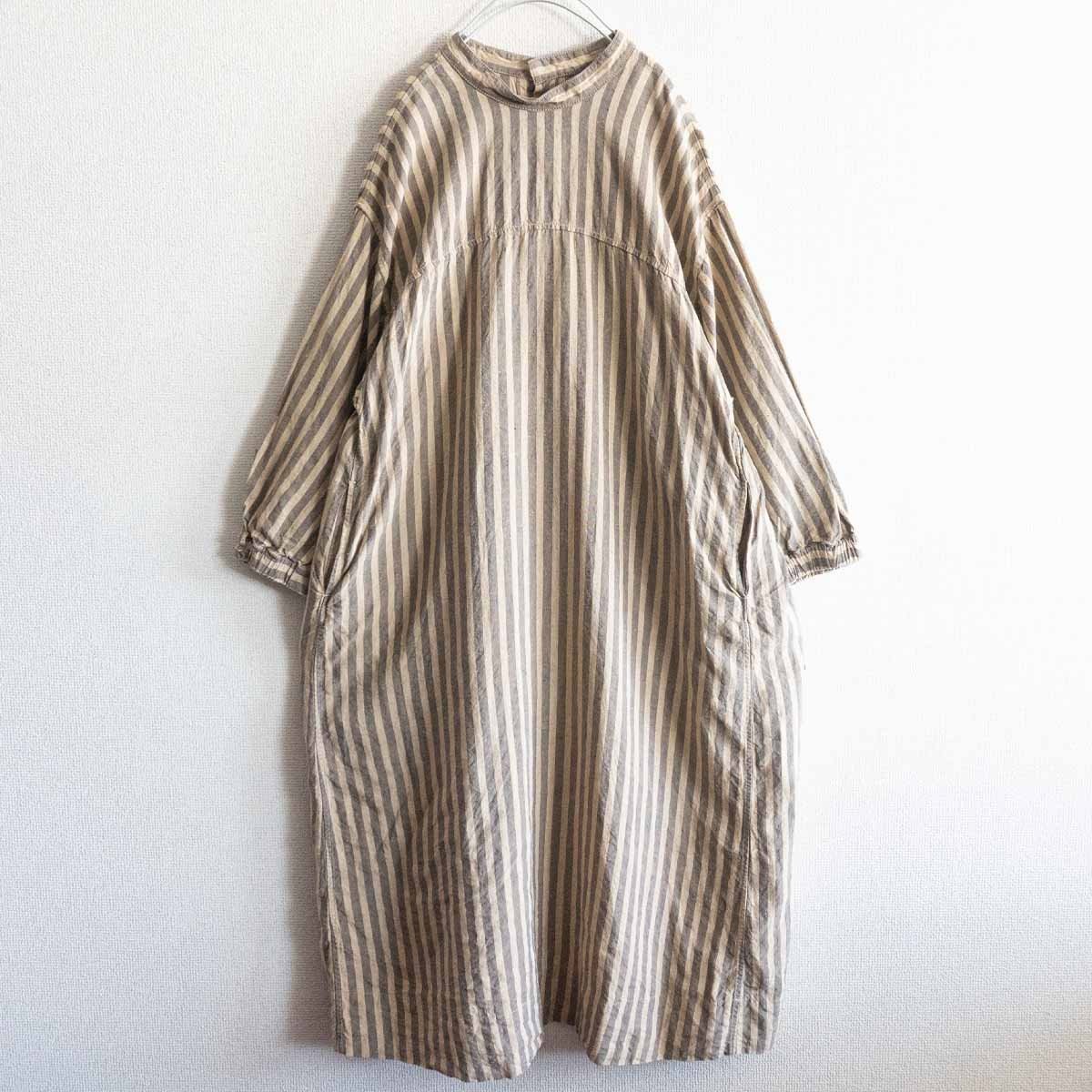 【目立った傷や汚れなし】【極美品/限定コレクション】45R pate a chou【インドリネンのスモックドレス】ワンピース 45rpm ...